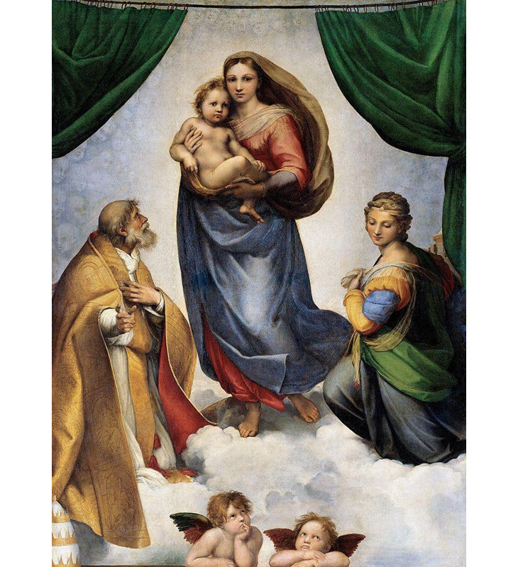 Astoria Grand Raphael Gallery Wrapped Canvas Art Titled: The Sistine Madonna | Wayfair